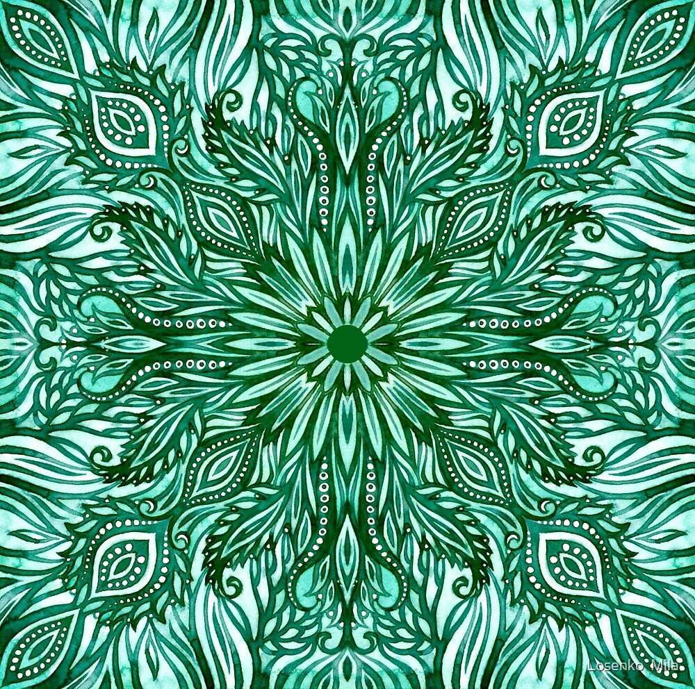 "- Emerald pattern -" by Losenko Mila | Redbubble