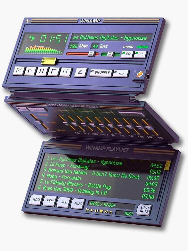 "Winamp 3D" Sticker by dazecoop | Redbubble