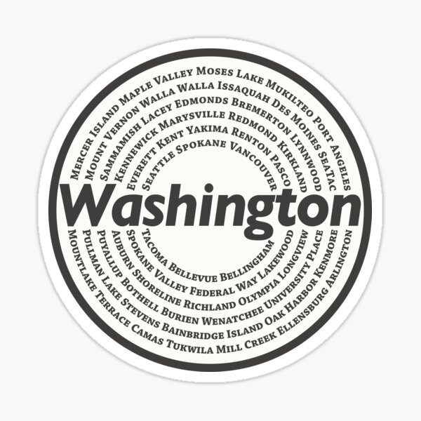 "Washington" Sticker for Sale by FinlayMcNevin | Redbubble