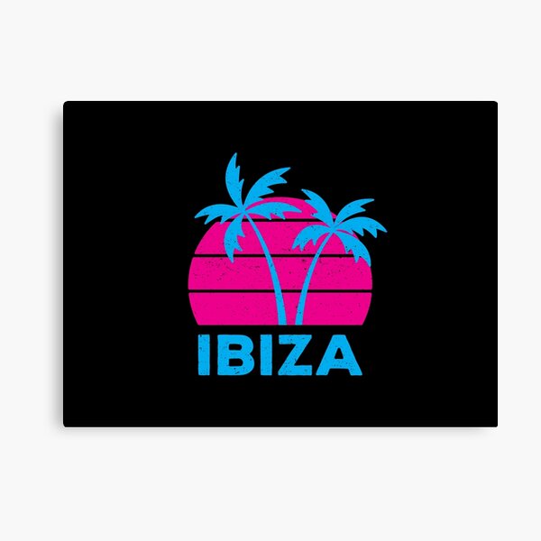"Ibiza Retro" Canvas Print for Sale by teesaurus | Redbubble