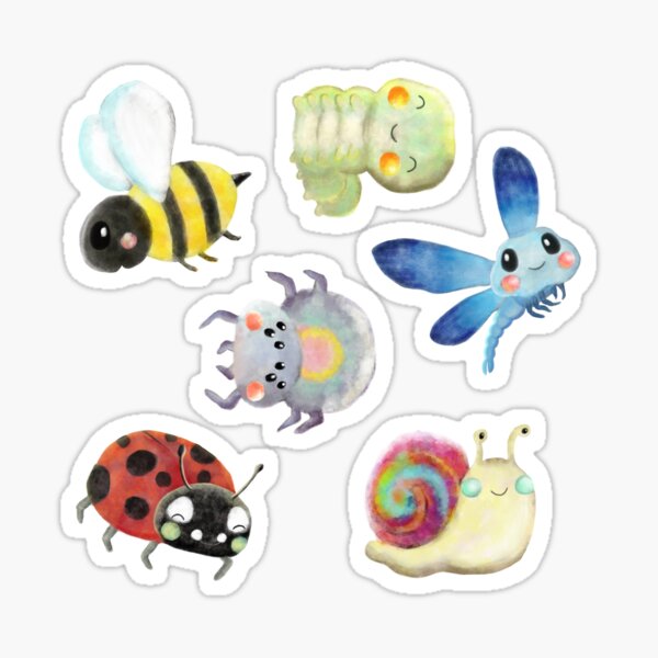 "Wee Animals Set 13 - Insects Bugs / Creepy Crawlies" Sticker for Sale ...