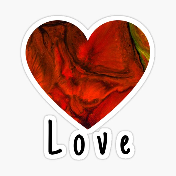 "red heart love passion" Sticker by winhawk | Redbubble