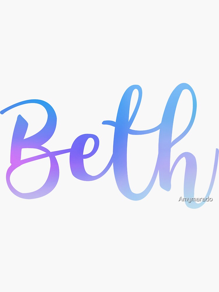 "Beth" Sticker for Sale by Amymarado | Redbubble
