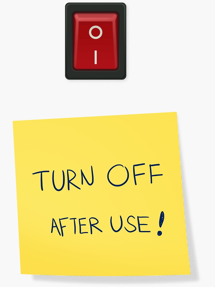 "Switch off" Sticker for Sale by baaksui | Redbubble