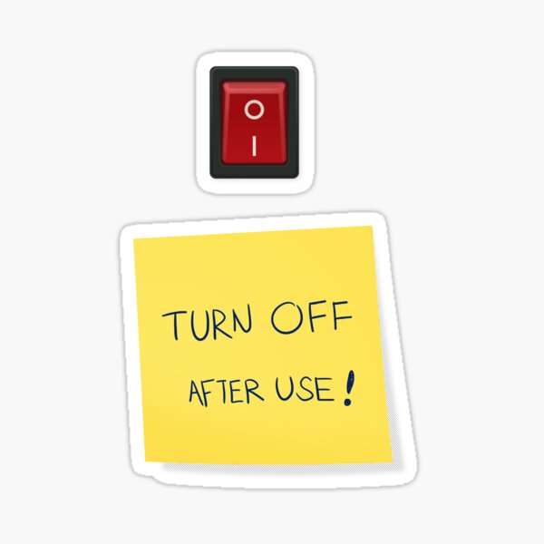 "Switch off" Sticker for Sale by baaksui | Redbubble