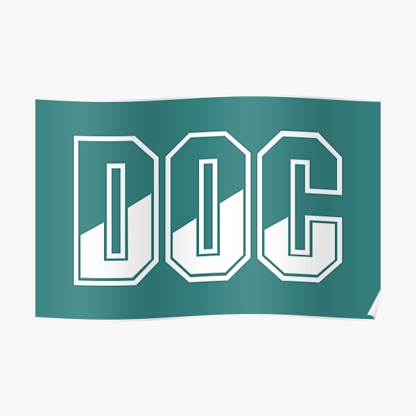 ""DOC" Lettering | White All Capslock Stencil Font" Poster by Dator ...