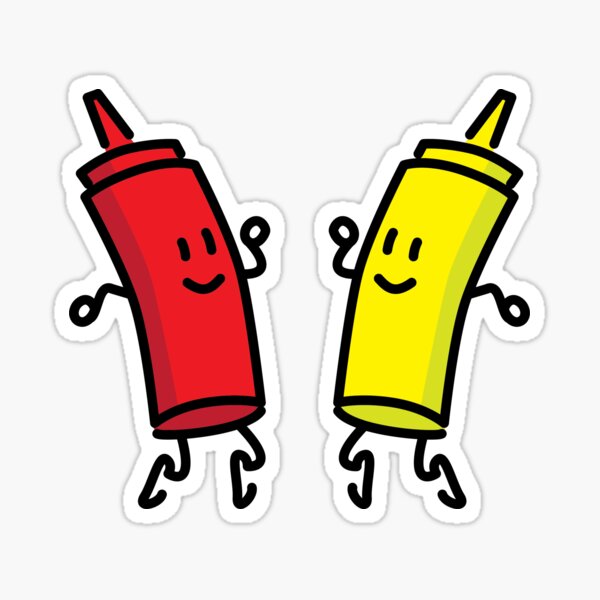 "The Ketchup and Mustard Dance" Sticker for Sale by gstrehlow2011 ...