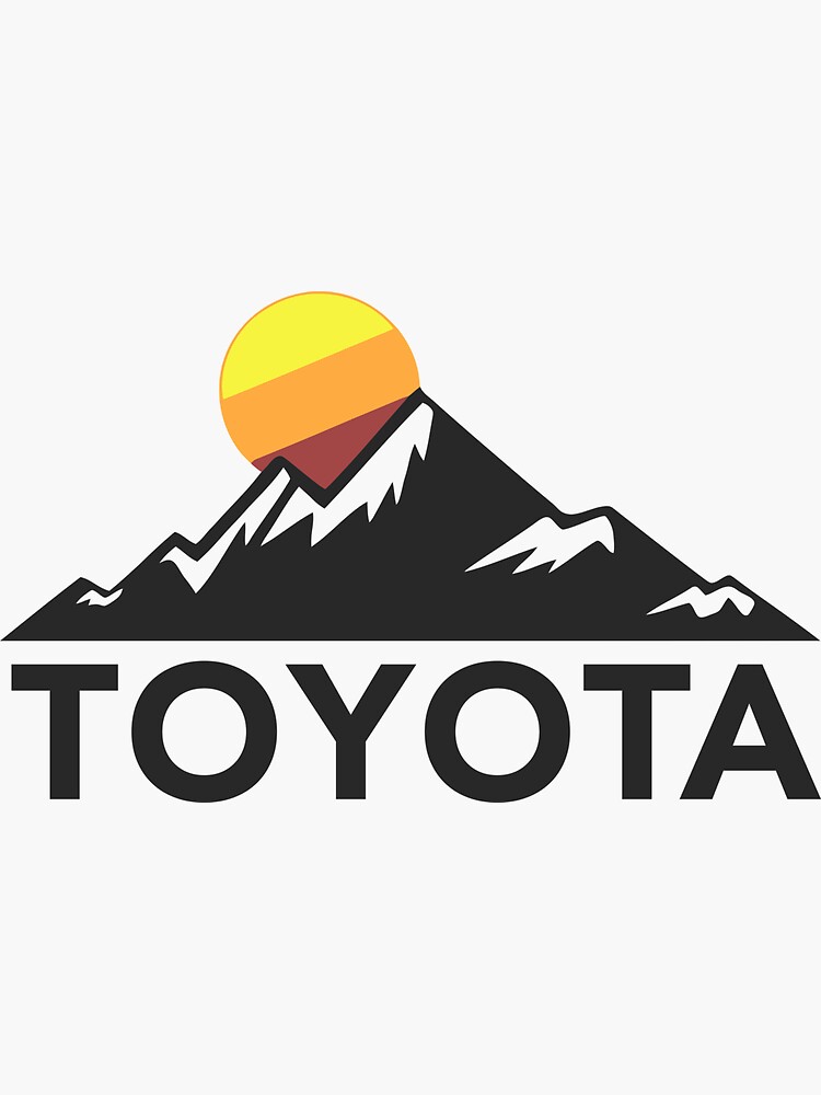 "Toyota Mountain Back-Of-Shirt Design" Sticker for Sale by ChaseBig ...