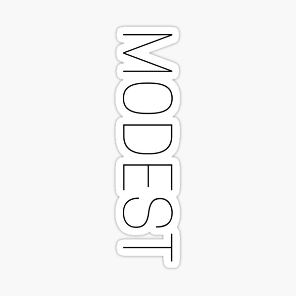 ""Modest" - Vertical Lettering | Thin Minimalistic Font" Sticker for ...