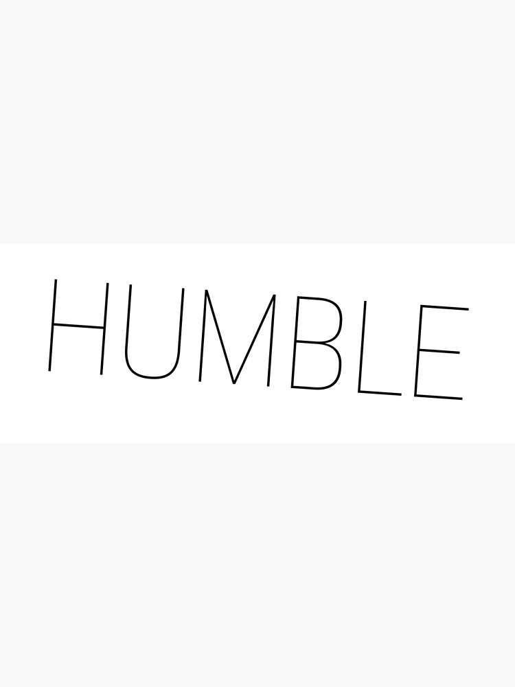 ""Humble" - Tilted Lettering | Thin Minimalistic Font" Poster by Dator ...