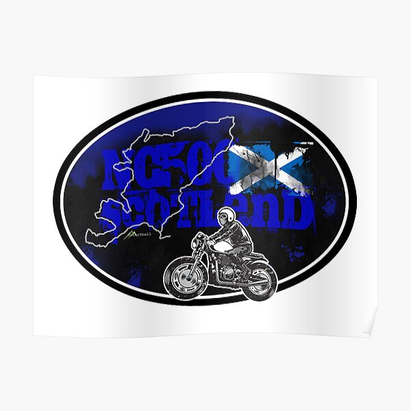 "NC500 North Coast 500 Scotland Road Trip Sticker T-Shirt 03" Poster ...