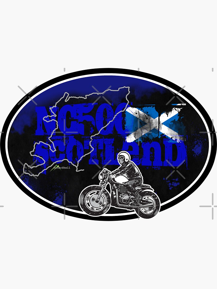 "NC500 North Coast 500 Scotland Road Trip Sticker T-Shirt 03" Sticker ...