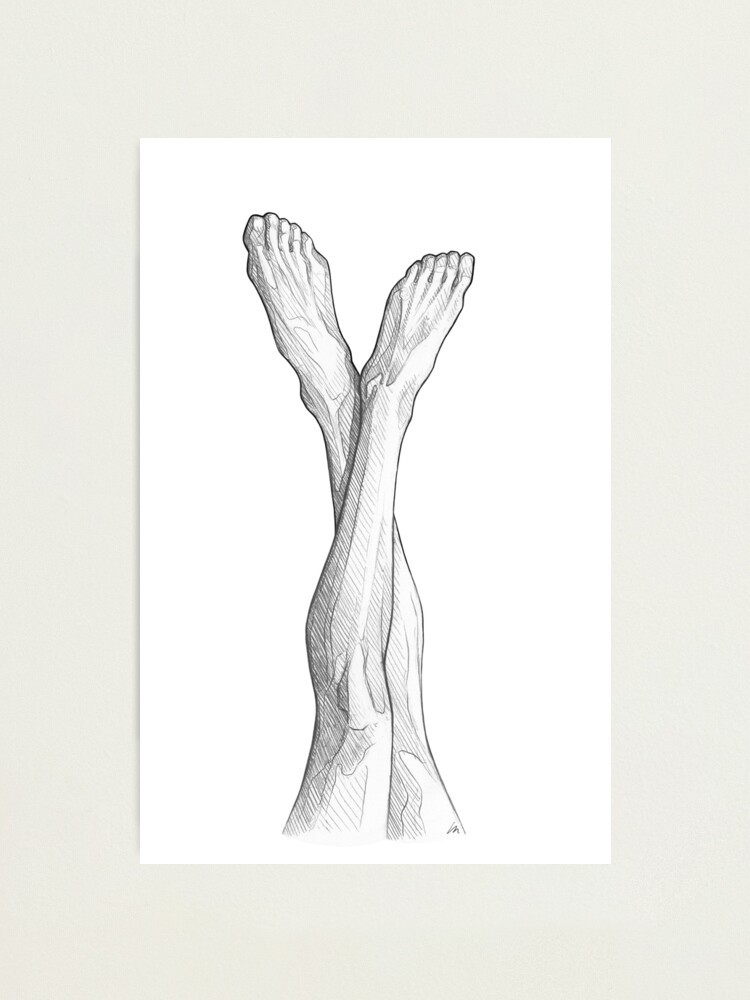Lámina fotográfica «Long Legs I - Dibujo de línea de lápiz ...