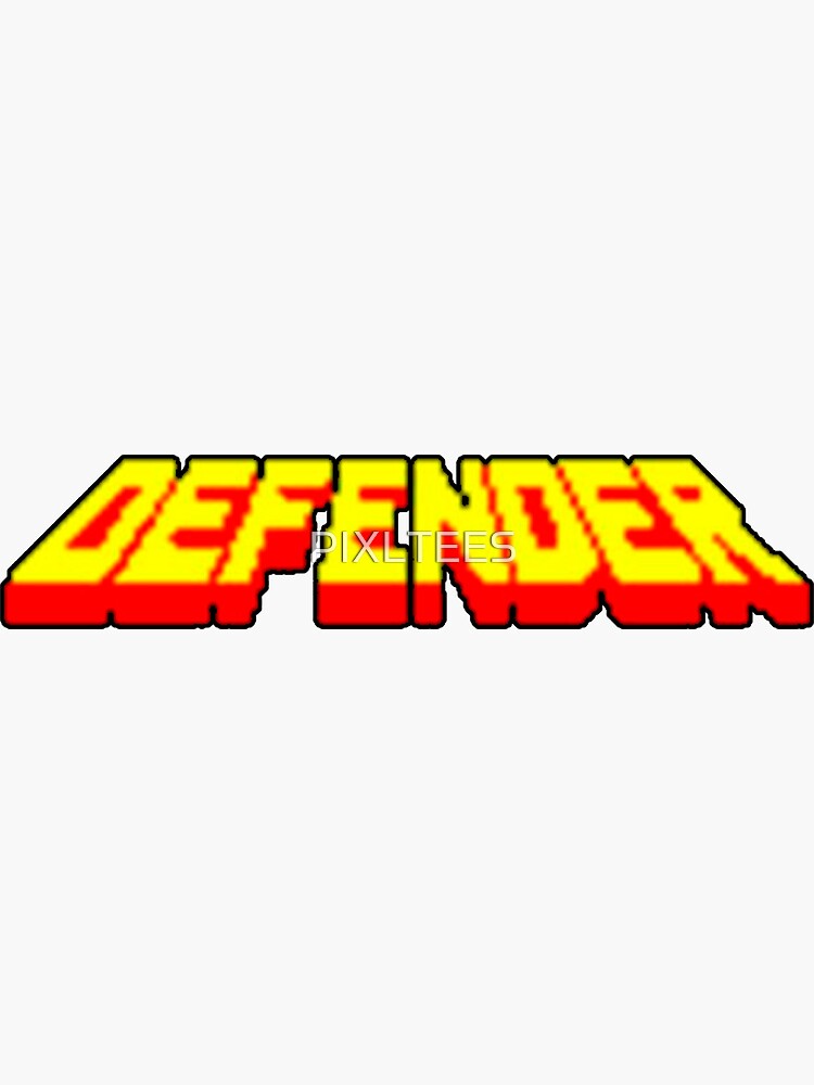 "DEFEND ARCADE TITLE SCREEN" Sticker for Sale by PIXLTEES | Redbubble
