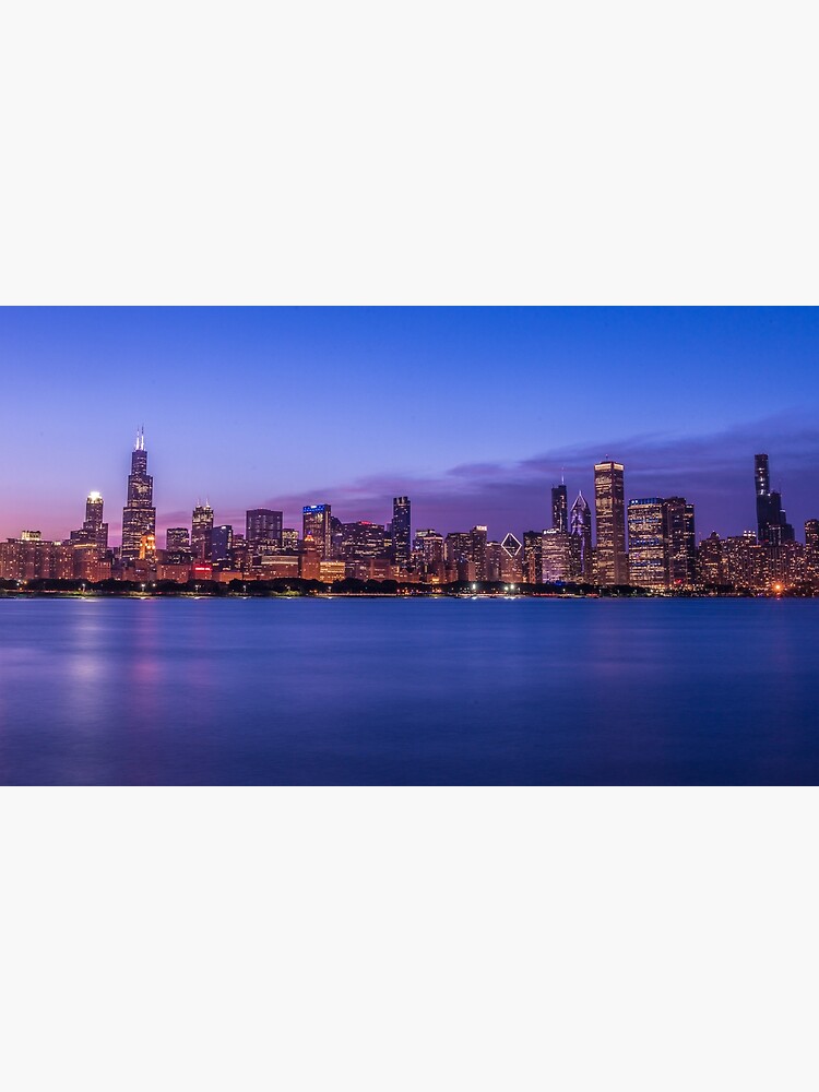 "Chicago skyline at blue hour" Poster for Sale by berrega | Redbubble