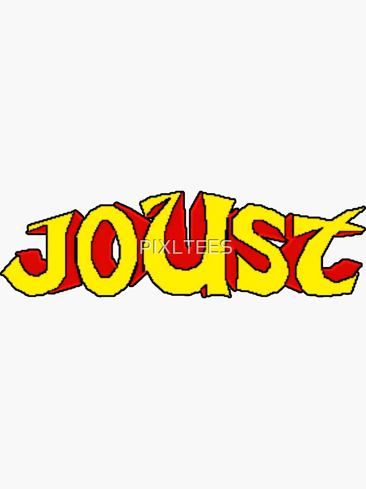 "JOUST ARCADE TITLE SCREEN" Sticker by PIXLTEES | Redbubble