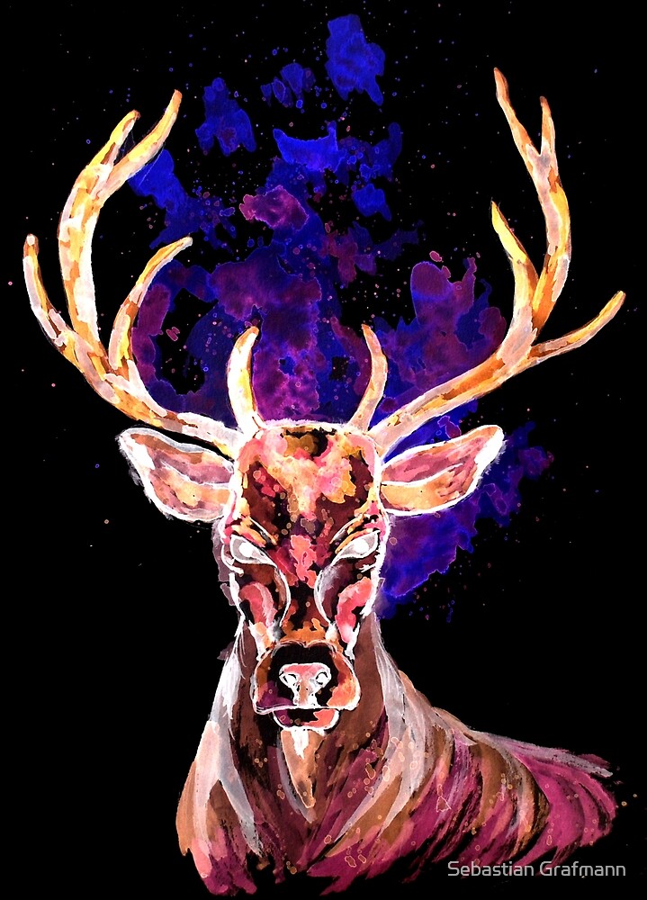 "Evil Ghost Deer" by Zeichenbloq | Redbubble