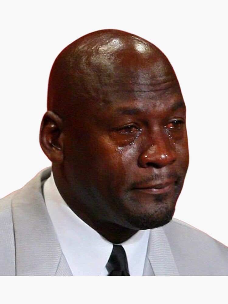 "Crying Michael Jordan meme" Sticker for Sale by dumontbast | Redbubble