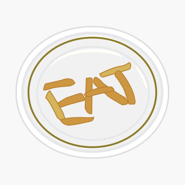 "Eat" Sticker for Sale by BrunaEsmanhotto | Redbubble