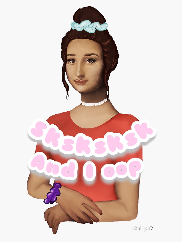 "Mona Lisa as a VSCO girl" Sticker for Sale by skairipa7 | Redbubble