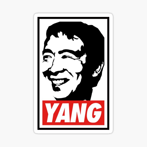 "Not Left Not Right 2020 Andrew Yang Box" Sticker for Sale by ...