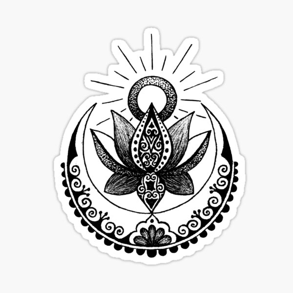 "Lotus Tattoo Design #7" Sticker for Sale by dare2draw | Redbubble
