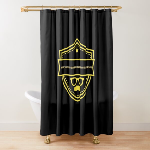"Self-aggrandizing humor/joke = self-deprecating" Shower Curtain for ...