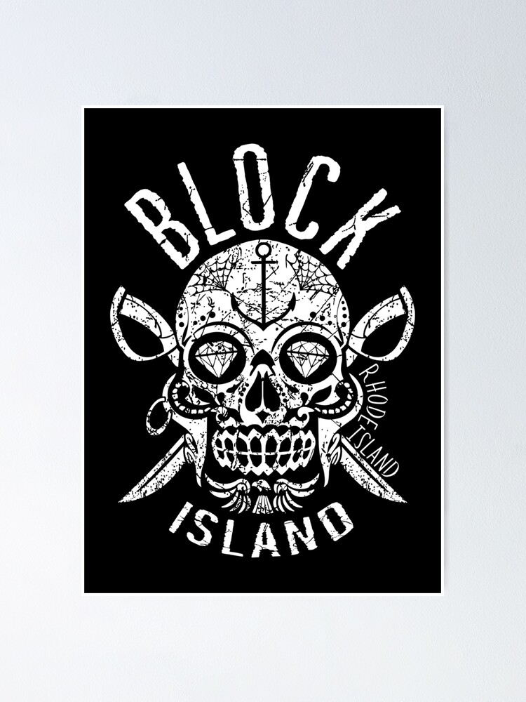 "Block Island Rhode Island, Halloween Sugar Skull Crossbones, Block ...