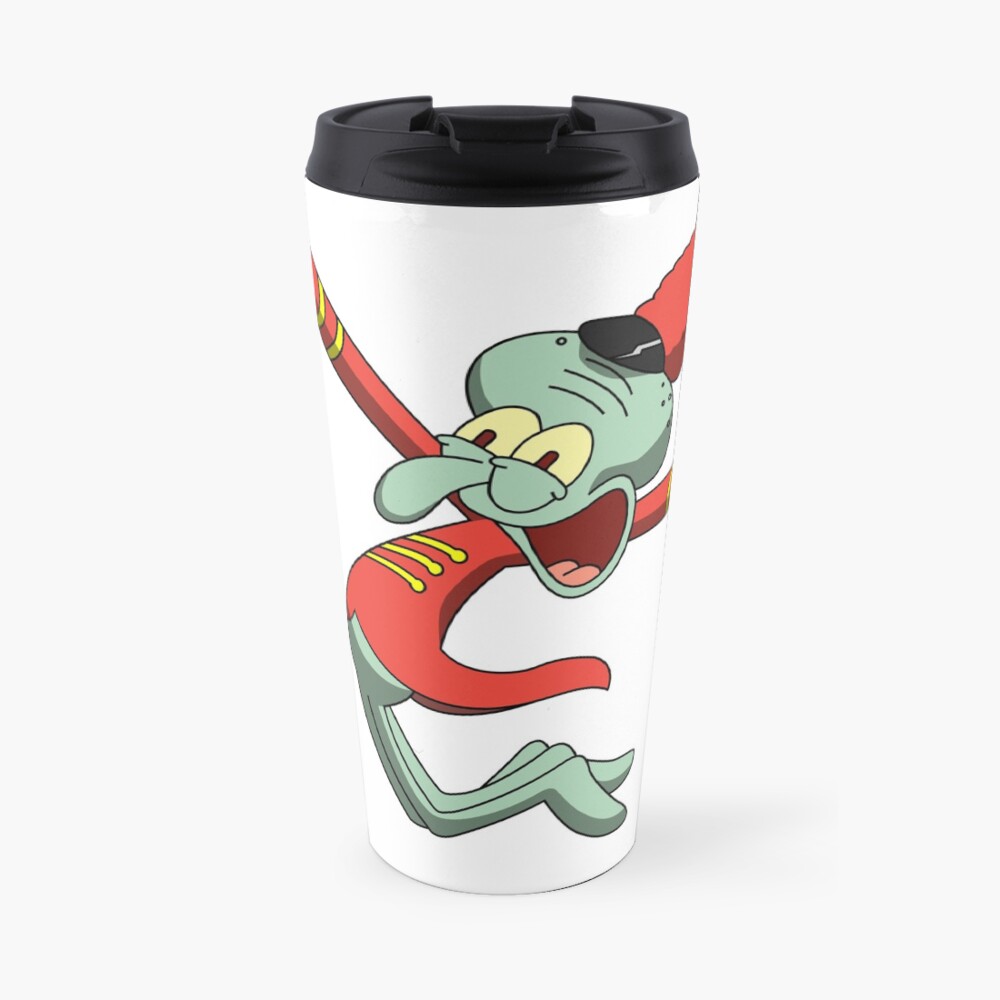 "Squidward BAND GEEKS" Travel Coffee Mug for Sale by cinsaut | Redbubble