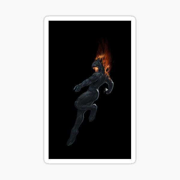 "Fire elemental" Sticker for Sale by goodwolf | Redbubble