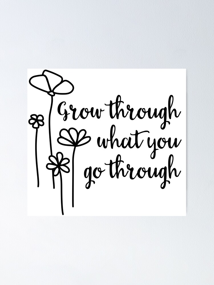 Quotes Gifts Faith Grow Through What You Go Through Sunflower Sticker ...