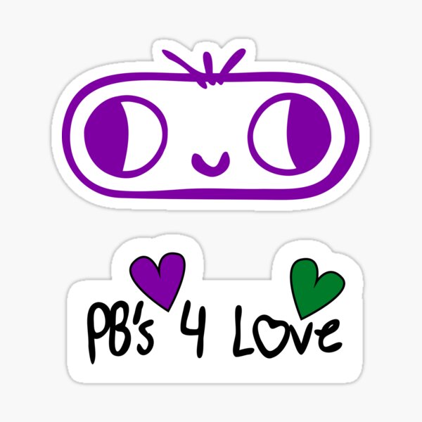 "PB's 4 Love Stickers" Sticker for Sale by pb4love | Redbubble
