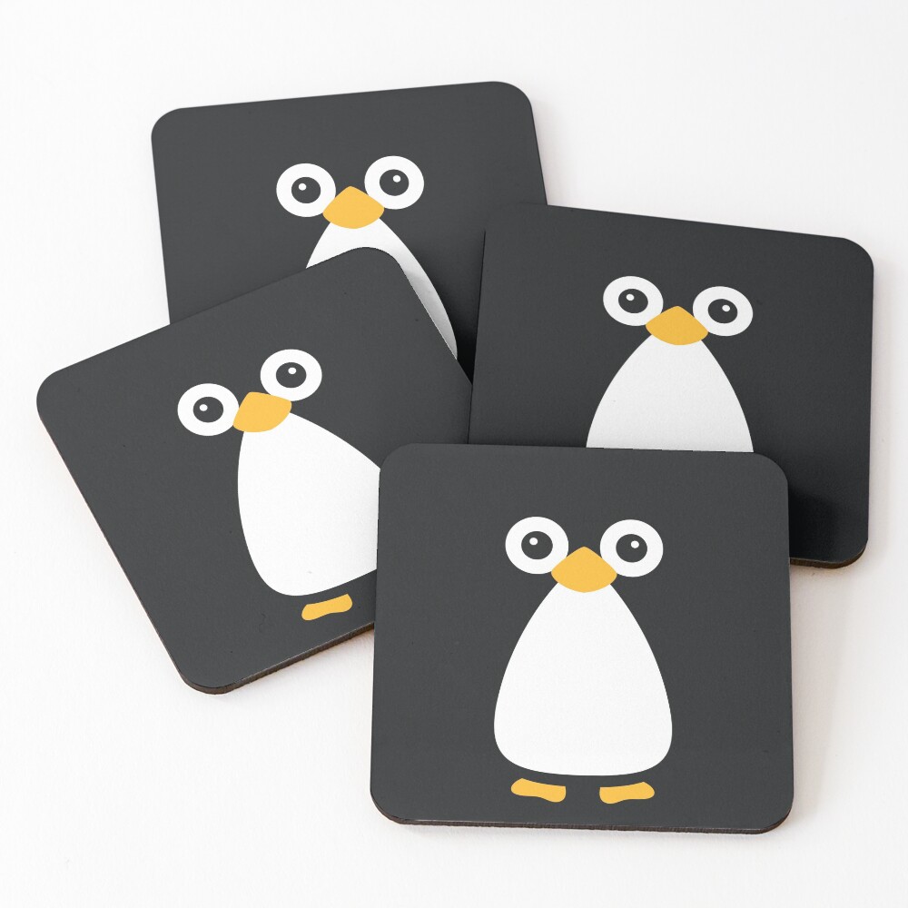 "Cute Vector Penguin" Coasters (Set of 4) for Sale by ChunkyDesign ...