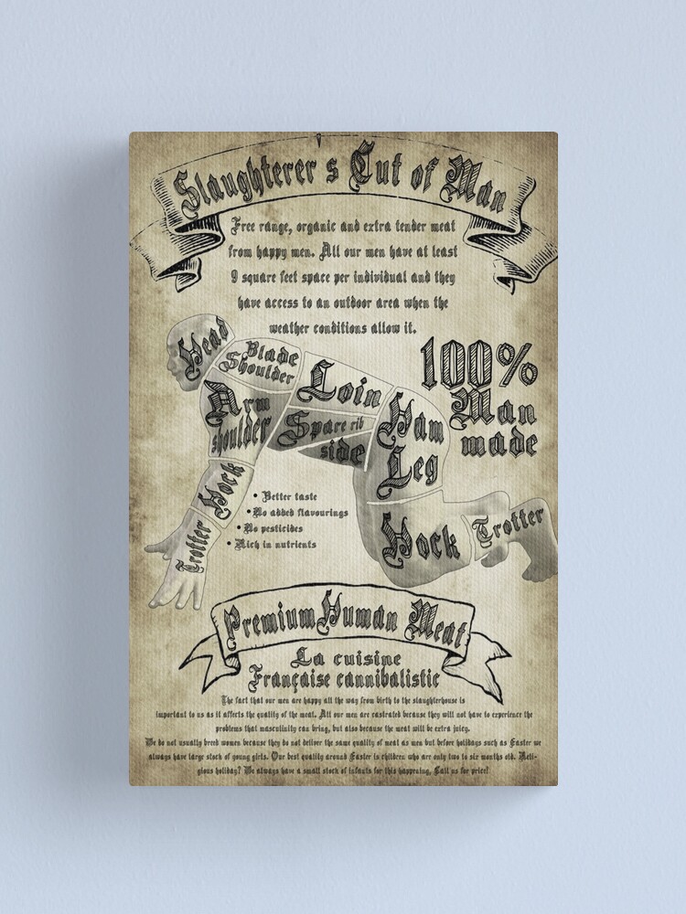 Lienzo «Gráfico de carne: el mejor corte de carne humana» de andyrenard ...