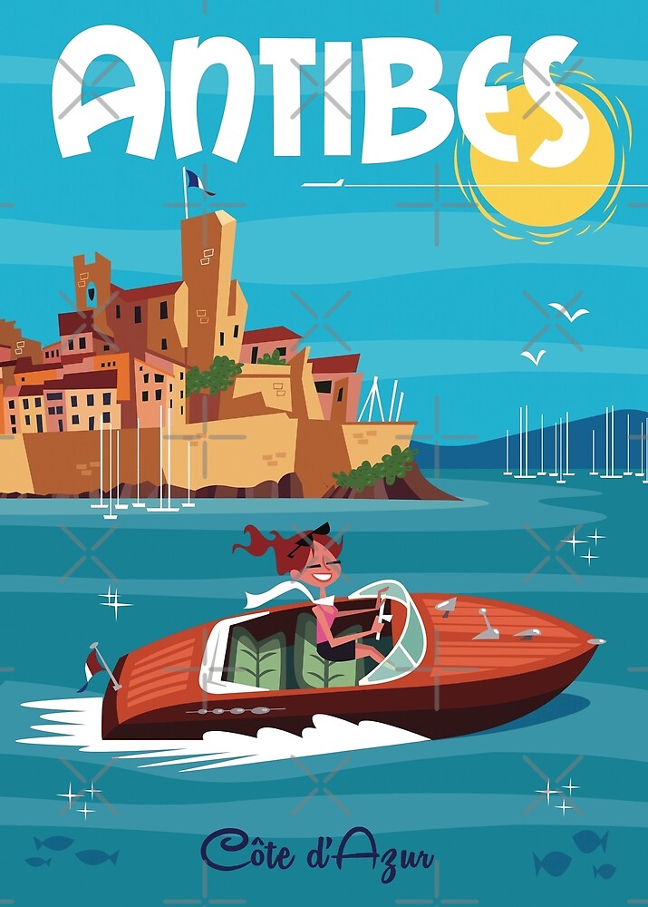 "Antibes Poster" by Gary Godel | Redbubble