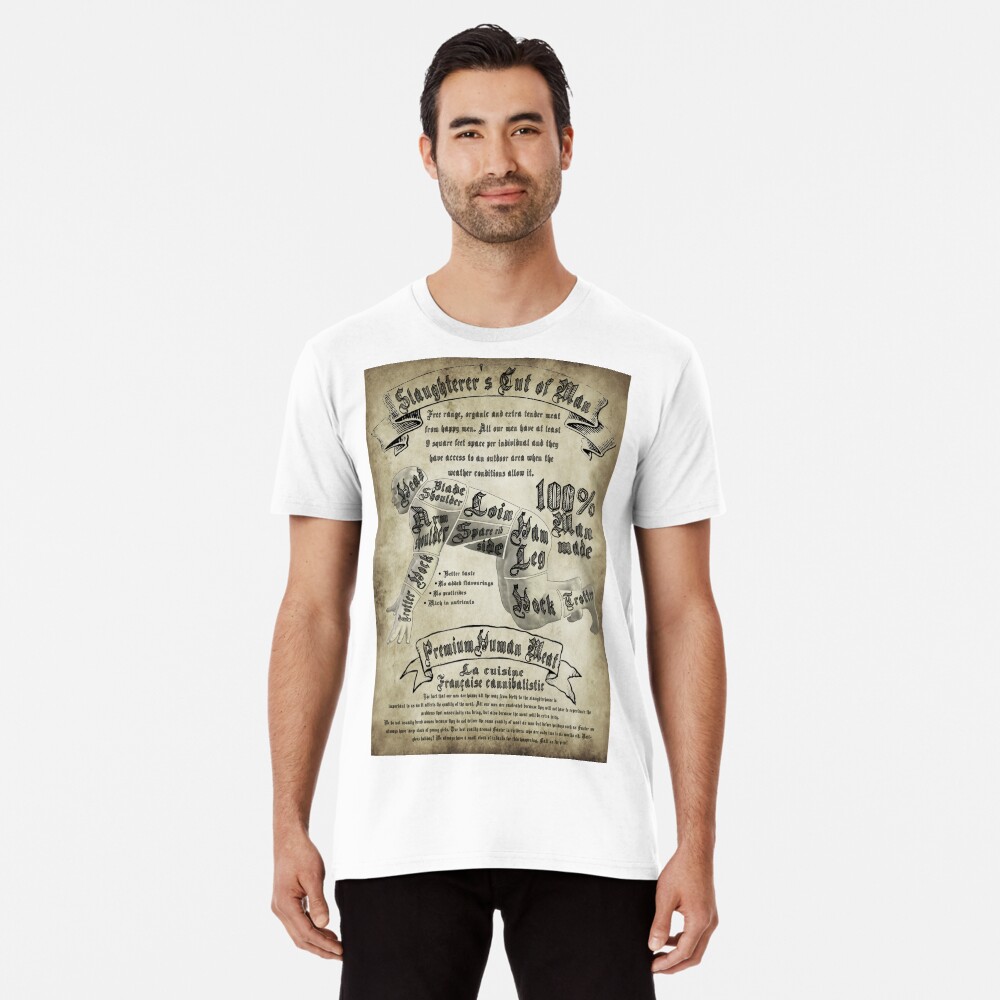 "Meat chart - best human meat cutting" Poster for Sale by Andy Renard ...