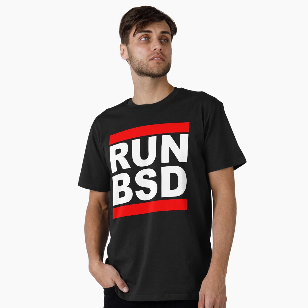 "RUN BSD - Cool White/Red Design for Unix Hackers & Sysadmins ...