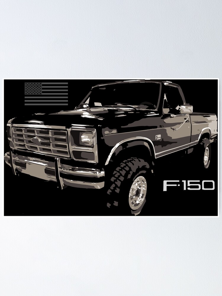 "Vintage 1986 Ford F150 XLT Lariat Truck" Poster for Sale by ...
