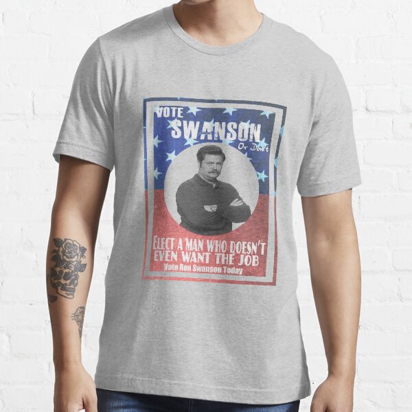"Vote ron swanson!" T-shirt for Sale by kurticide | Redbubble | ron ...