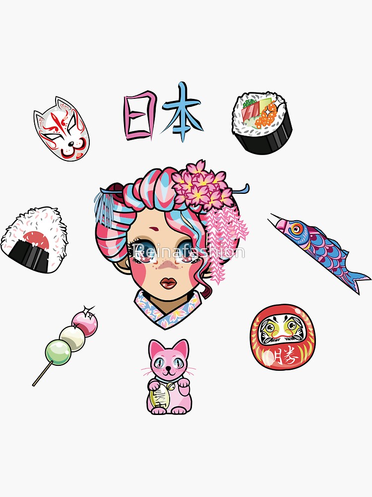 "Japan vibes" Sticker by Reinafashion | Redbubble