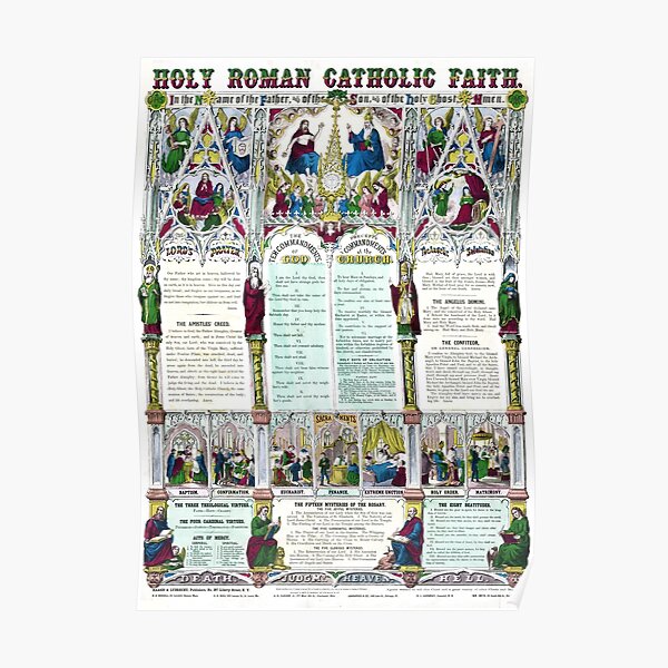 "Holy Roman Catholic Church Chart" Poster for Sale by mindydidit ...
