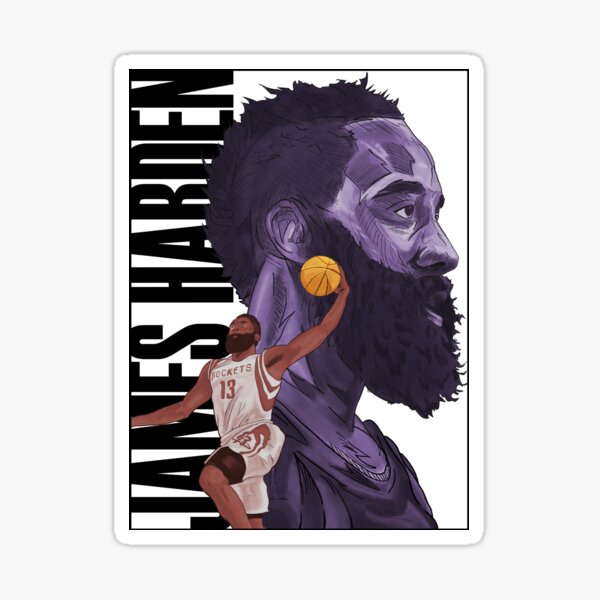 "HARDEN / Fear The Beard ICON" Sticker for Sale by theDizzyONE | Redbubble
