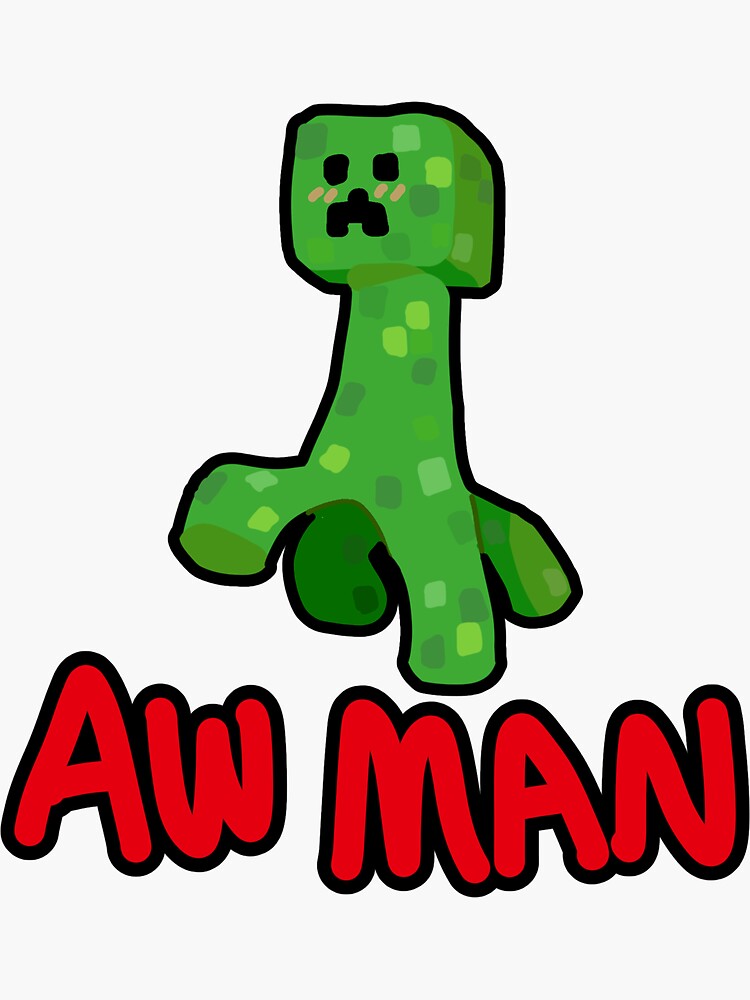 "aww man" Sticker by Trash-Queen-Jyn | Redbubble