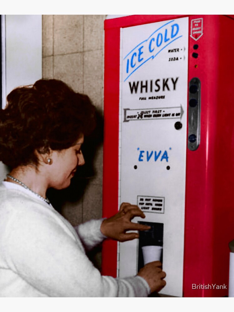 "A Whisky Vending Machine from the 50's" Mounted Print for Sale by ...
