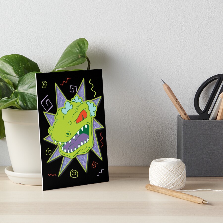 "Reptar Head - Rugrats" Art Board Print by nsissyfour | Redbubble