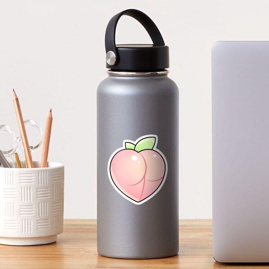 "Cute Peach" Sticker for Sale by BeeReckless | Redbubble