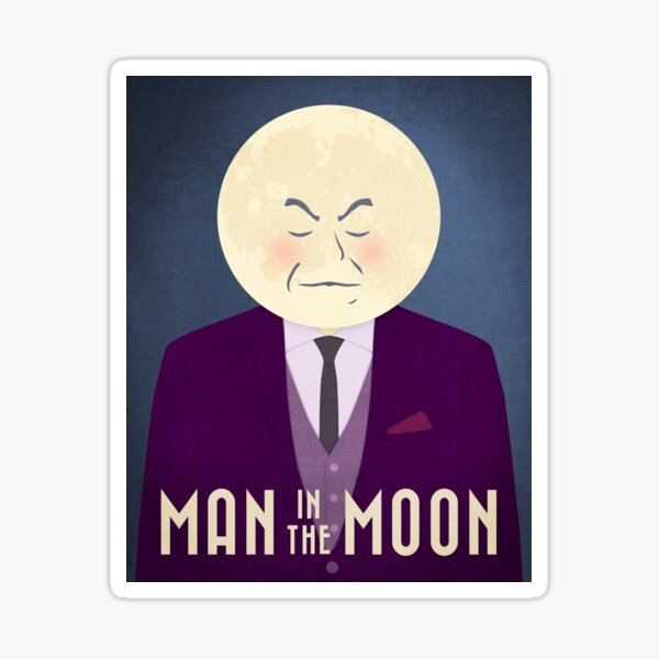 "MAN IN THE MOON • Man in the Moon • Minimalist Portrait • Three-Legged ...