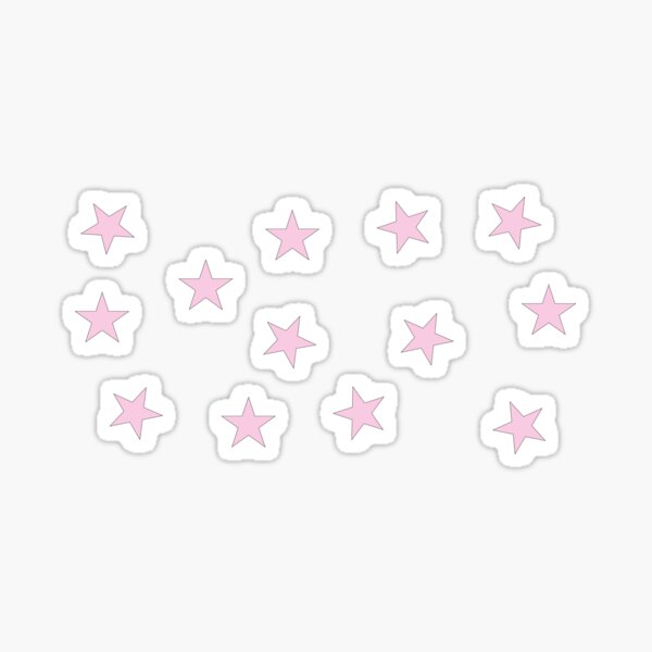 "Light Pink Stars" Sticker for Sale by mhj5503 | Redbubble