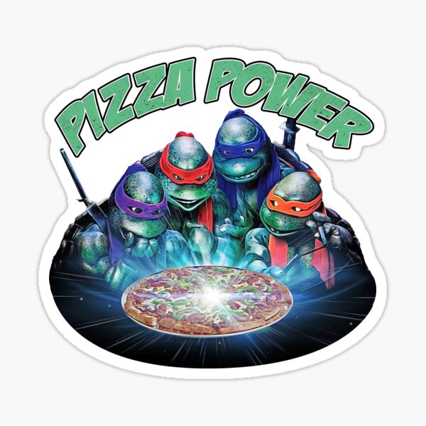 "Ninja Turtles Pizza Power" Sticker by CreativeSpero | Redbubble