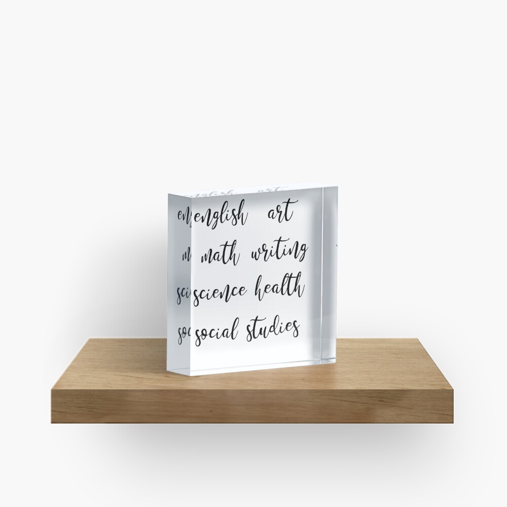 "School Subjects Sticker Pack (Black)" Sticker for Sale by bathwater ...